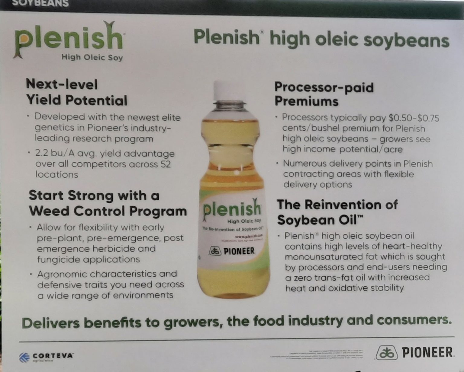 Pioneer’s Plenish® soybeans offer another market opportunity for ...